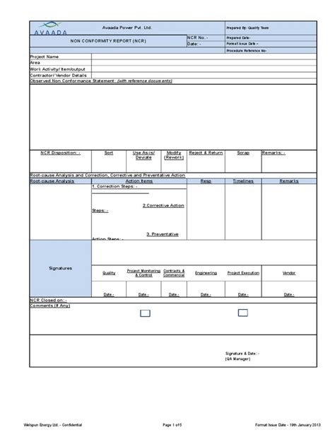 Ncr Format Pdf Energy And Resource Business