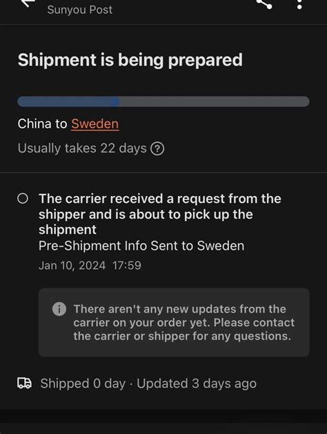 Nån Som Fått Paket Med Sunyou Post Förut Har Ej Fått Nån Uppdatering