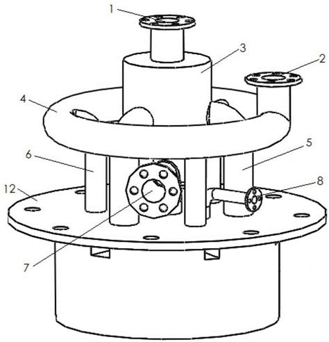 一种双助燃通道烟气内循环式钢包烘烤器的制作方法3