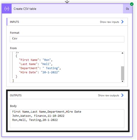 Power Automate Create Csv Table From Array Rishan Solutions