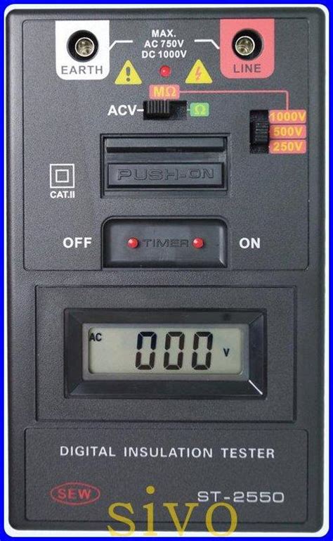 ☆sivo電子商城☆sew St 2551 St2551 絕緣阻抗錶 數位式 高阻計 1000 500 250v 三段式 露天市集 全