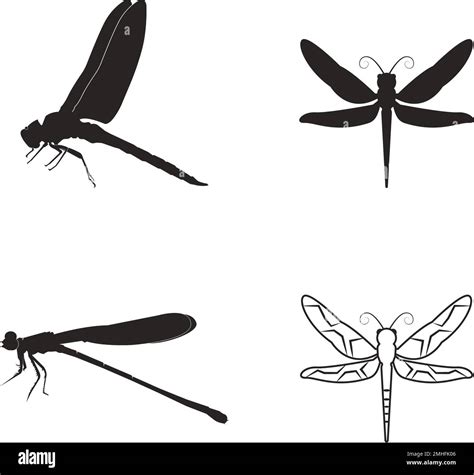Dragonfly Vector Icon Illustration Simple Design Stock Vector Image