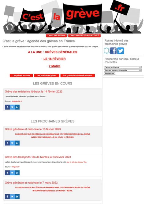 Cestlagrevefr Le Guide Des Grèves Et Des Blocages En France