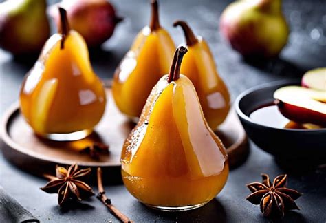Recette de verrines de poires pochées au sirop d épices douces