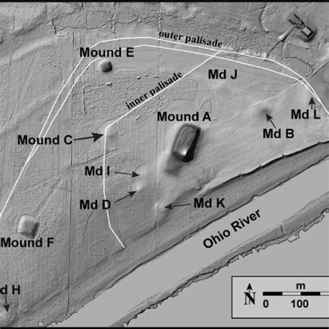 Map Of Angel Mounds 12vg1 Download Scientific Diagram