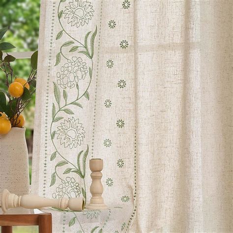 Lazzzy Linen Curtains For Living Room Bedroom 84 Inches