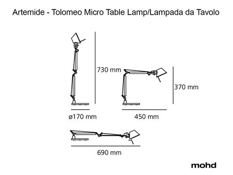 Artemide Tolomeo Micro Table Lamp Poli Alu Body Lampbase Mohd Shop