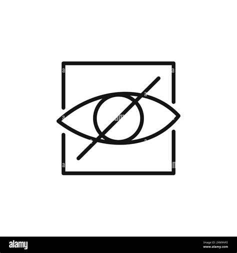 Hide Icon Outline Collection Or Set In Black And White Outline Stock Vector Image Art Alamy