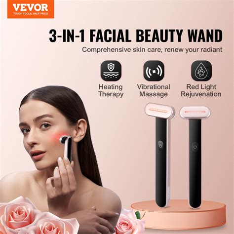 Vevor Red Light Therapy Wand For Face And Neck 3 In 1 Led Facial Wand