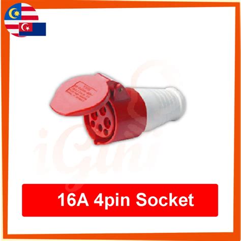 Industrial Connector Ce 16a 32a Industrial Weatherproof Plug And Socket 3 Pin 4 Pin 5 Pin