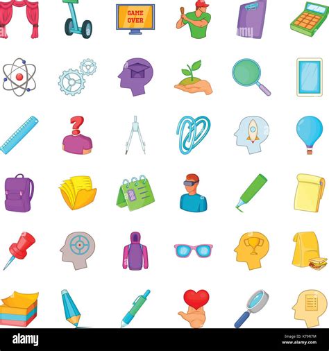 Certificate Icons Set Cartoon Style Stock Vector Image Art Alamy