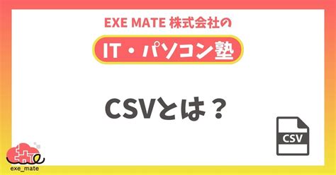 CSVとは EXE MATE 株式会社