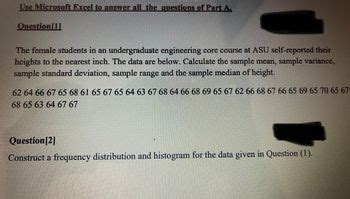 Answered Question The Female Students In An Undergraduate
