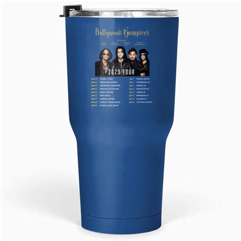 Hollywood Vampires 2023 Tour Tumblers 30 Oz Birthday Black Sold By