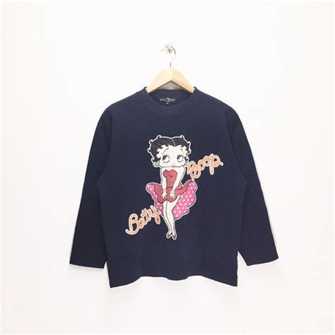 Rare Cartoon Vintage Betty Boop Sweatshirt 80s Jumper Pullover Animated