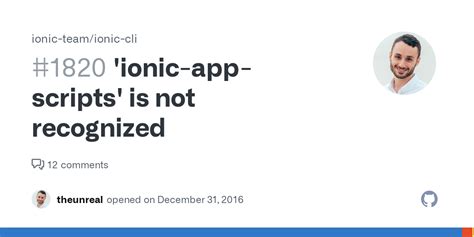Ionic App Scripts Is Not Recognized · Issue 1820 · Ionic Teamionic
