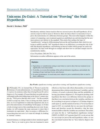 FREE Null Hypothesis Samples Templates In MS Word PDF