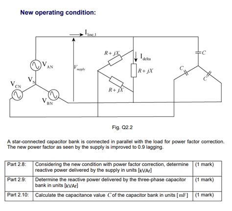 Solved A Balanced Three Phase Delta Connected Load Consist