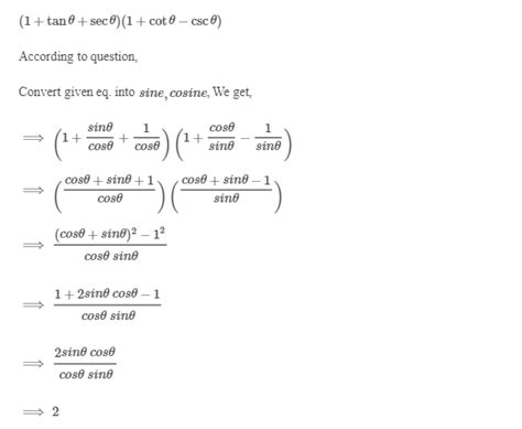 Operatorname {  } 1 Cot Theta Csc Theta 1 Tan Theta
