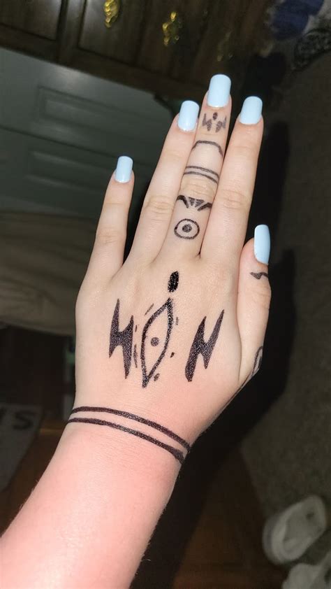 Sukuna Tattoo Idea In 2024 Hand Tattoos Small Hand Tattoos Simple