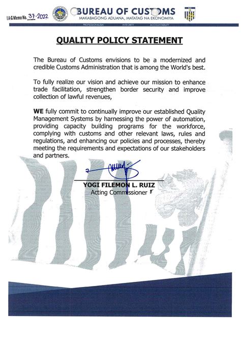 Internal Stakeholders Bureau Of Customs