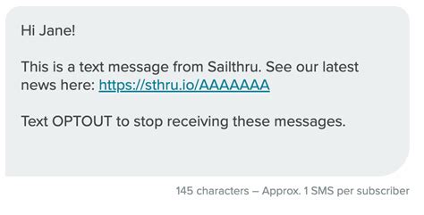 Sms Link Shortening Tracking Sailthru Documentation