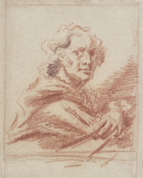Brustbild eines Mannes im Dreiviertelprofil nach rechts by Jean Honoré
