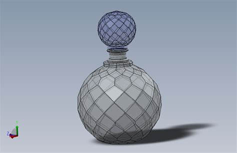 Handd型香水瓶solidworks 2019模型图纸下载 懒石网