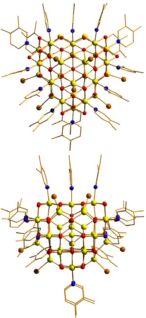 Orthogonal Views Of The Molecular Structure Of The Cluster Cation Of 1 Download Scientific