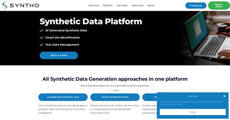 syntho ai tool for synthetic data