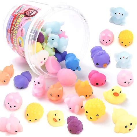Kit Squishy Mochi Bichinho De Apertar Fofo Macio Dda Anti Stress Slime
