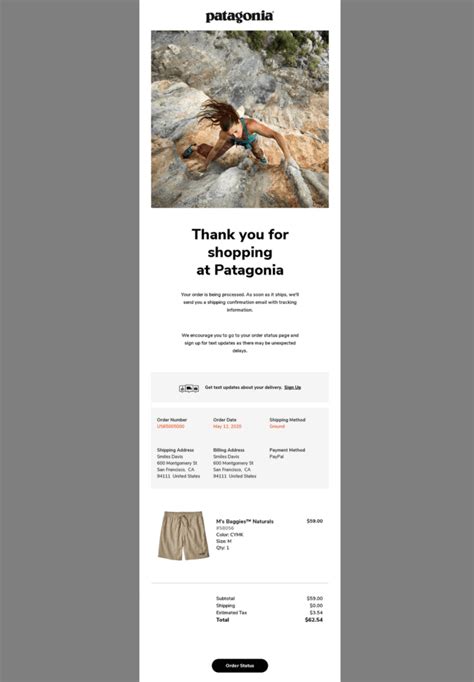 10 order confirmation email examples to impress customers