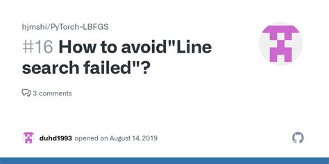 How To Avoidline Search Failed · Issue 16 · Hjmshipytorch Lbfgs