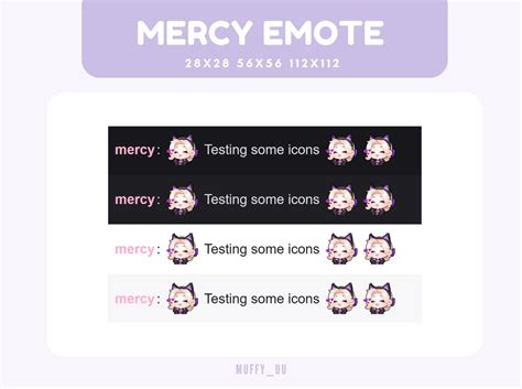 Overwatch Mercy Chibi Black Cat Emote For Twitch Discord Youtube Etsy