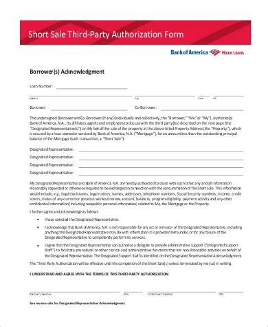 Free 8 Sample Third Party Authorization Forms In Pdf Ms Word