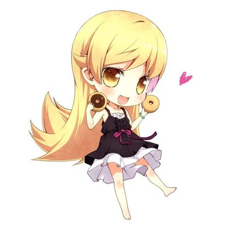 Chibi Shinobu Enjoying Her Donuts [monogatari Series] R Awwnime