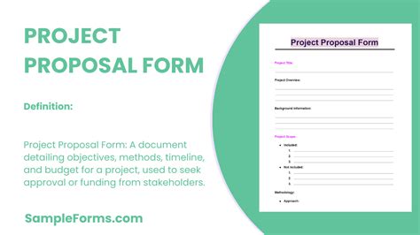 FREE Project Proposal Form Samples PDF MS Word Google Docs Excel