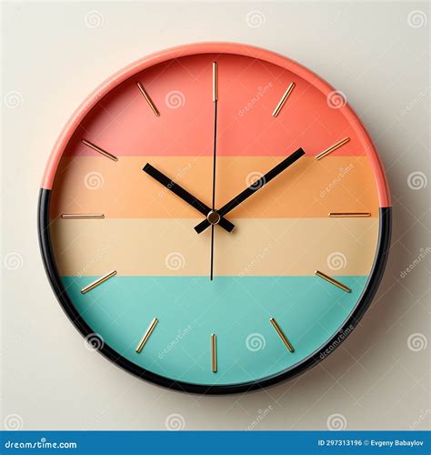 Clock Rainbow Watch Sector Vector Illustration