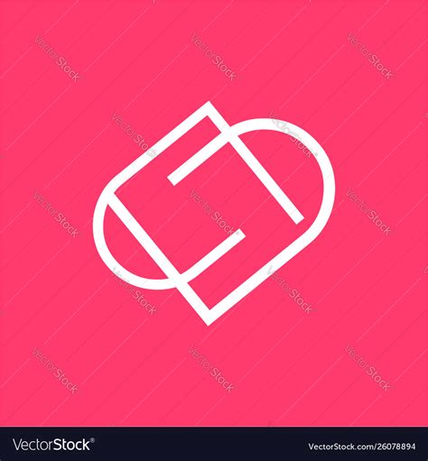Simple Dd Pp Dp Pd Initials Line Art Company Logo Vector Image