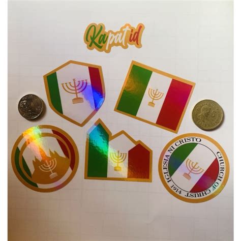 Iglesia Ni Cristo Sticker Holographic 5pc Plus Free Kapatid Sticker