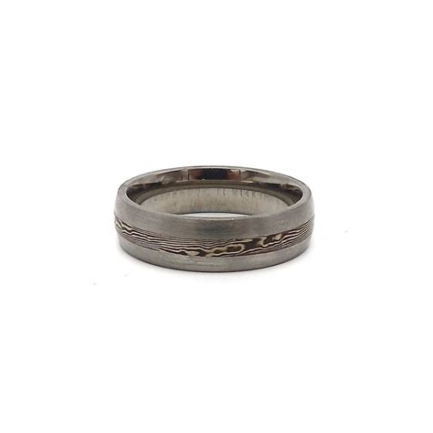 Satin Finished 14k Mokune Gane Titanium Ring I Kirstens Corner