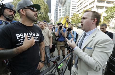 Right Wing Left Wing Protesters Face Off In Seattle Wbur News