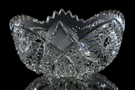 American Brilliant Bowl Krys Tol Crystal Jefferson Glass Co Cut
