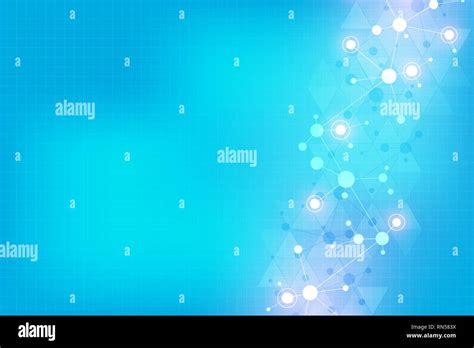 Abstract Geometric Texture With Molecular Structures And Neural Network Molecules Dna And