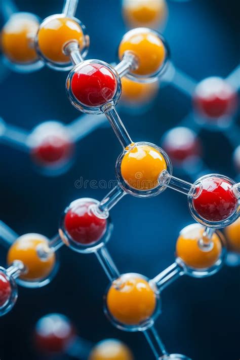 A Close Up Of A Molecular Model Of A Molecule Stock Illustration