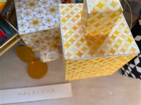 Dreidel Paper Template Craft T Box Hanukkah 3d Model Holiday Table