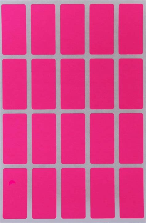 Royal Green Neon Pink Rectangle Sticker 157 Inch X 075
