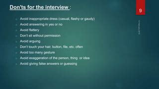 Interview Skills PPT
