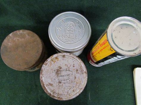 Copenhagen Chew Tin Zig Zag Brier Clubman Tobacco Tins