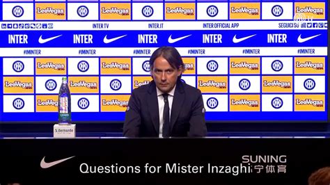 Conferenza Stampa Inzaghi E Marotta Vogliamo Riportare Lukaku